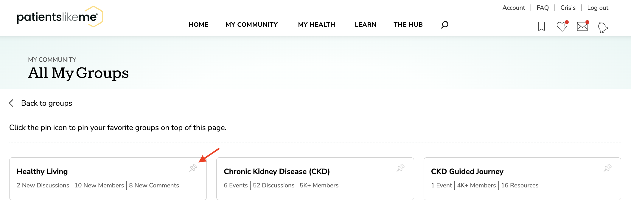 My Community on PatientsLikeMe – PatientsLikeMe help center