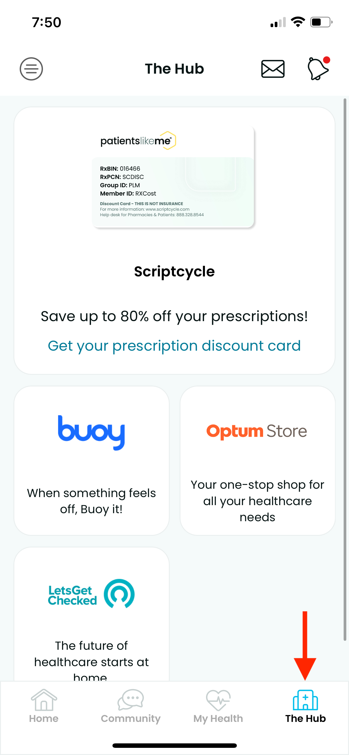 The Hub on the PLM app – PatientsLikeMe help center