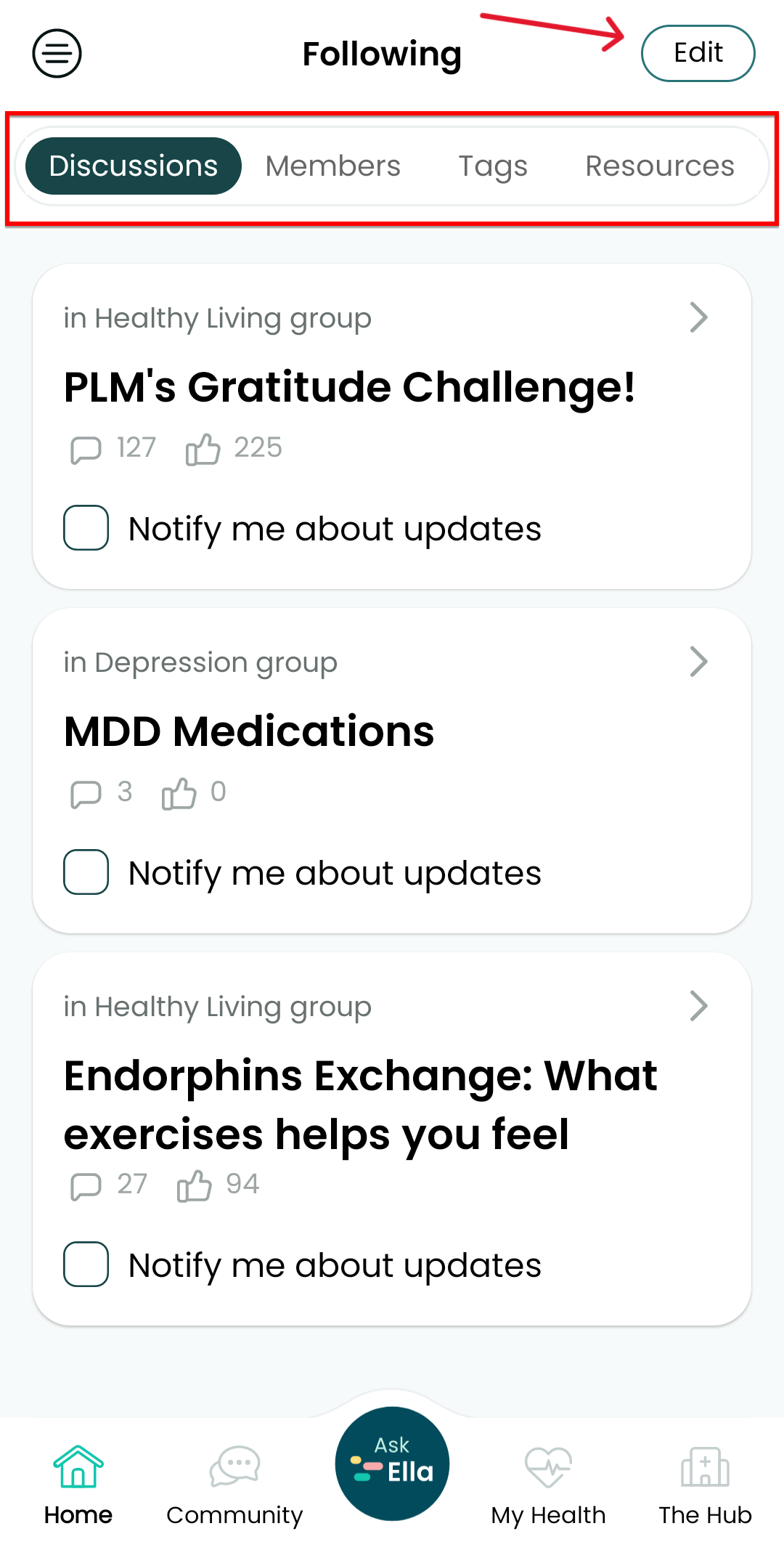 Managing my account and settings on the PLM app – PatientsLikeMe help ...